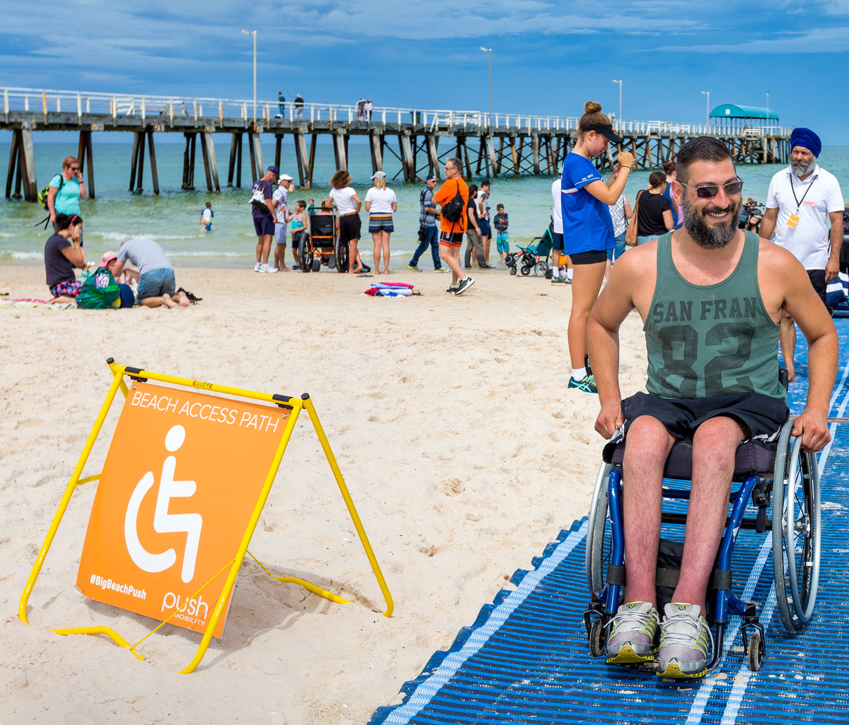 Mobi-Mat® Beach Access Matting - AFX - Blue – Push Mobility