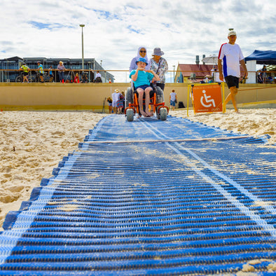 Mobi-Mat® Beach Access Matting - AFX - Blue – Push Mobility